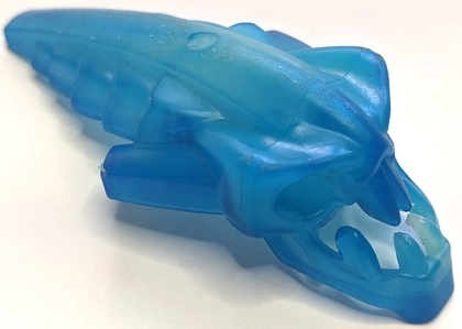 Trans-Medium Blue Bionicle Head, Barraki Takadox with Marbled Trans ...